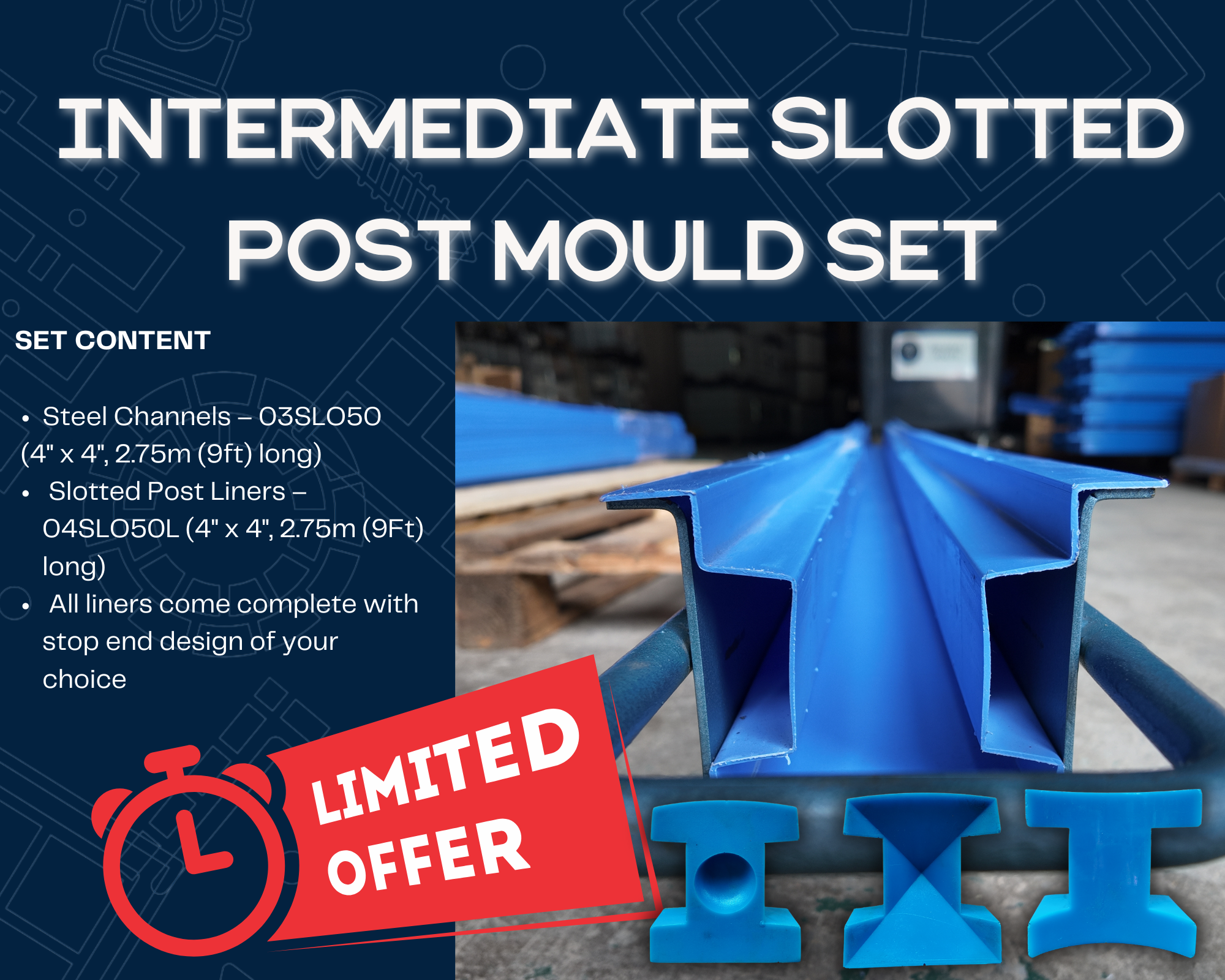 Intermediate Slotted Post Mould Set - Armcon Precast